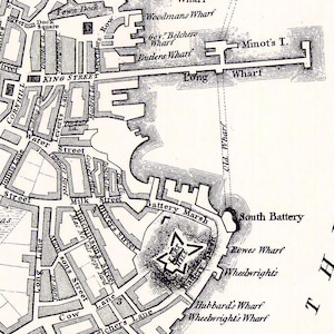 1775 Town Map of Boston Massachusetts - Etsy