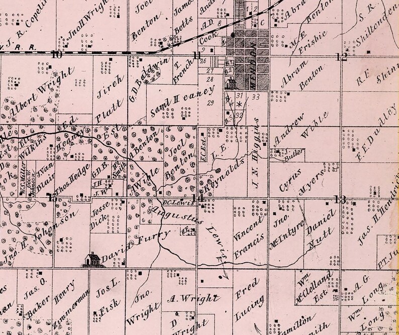 1872 Map of Ursa and Mendon Township Adams County Illinois | Etsy