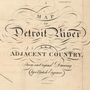 1813 Map of the Detroit River and Adjacent Country - Etsy