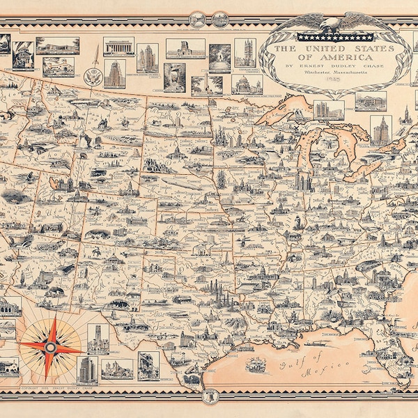 United States Map - Etsy