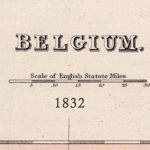 1832 Map of Belgium - Etsy