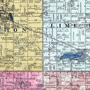 1898 Map of Murray County Minnesota Slayton - Etsy