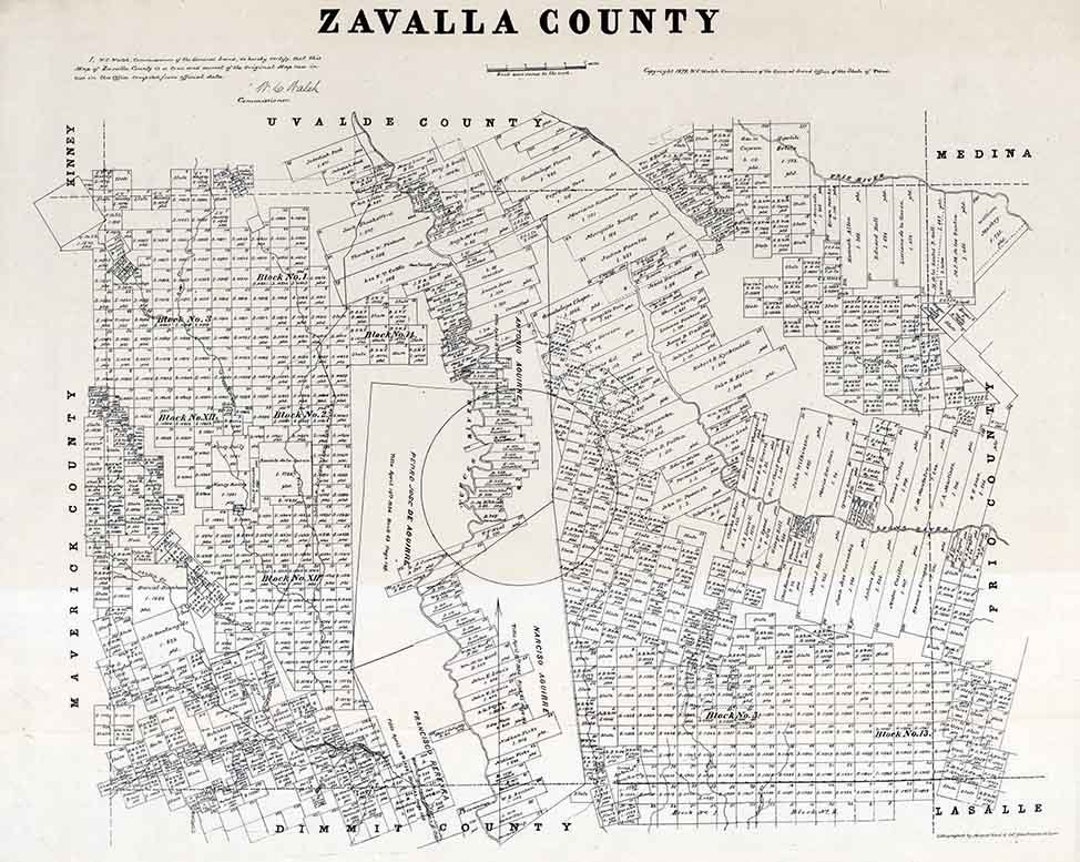 1879 Farm Line Map of Zavala County Texas - Etsy