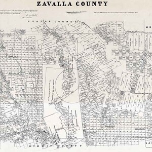 1879 Farm Line Map of Zavala County Texas - Etsy