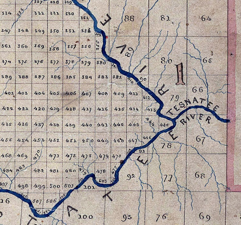 1871 Map of Lumpkin County Georgia - Etsy