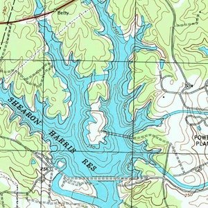 1993 Map of Harris Lake North Carolina - Etsy