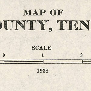 1938 Map of Clay County Tennessee - Etsy