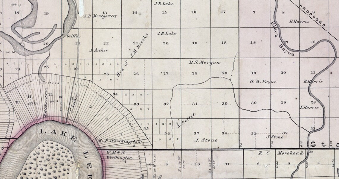 1871 Map of Washington County Mississippi - Etsy