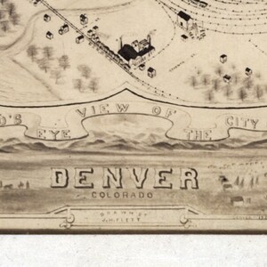 1881 Panoramic Map of Denver Colorado - Etsy