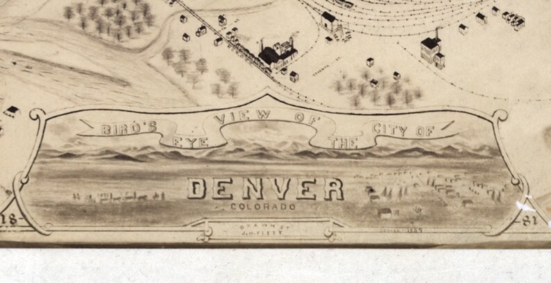 1881 Panoramic Map of Denver Colorado - Etsy