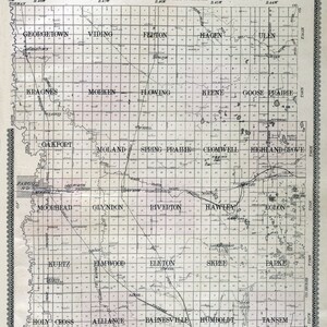 1909 Map of Clay County Minnesota - Etsy