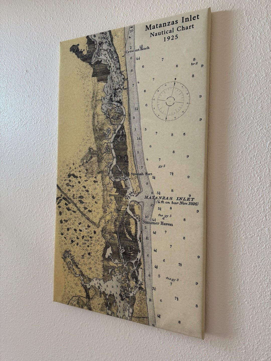 1925 Chart of Matanzas Inlet Saint Johns County Florida - Etsy