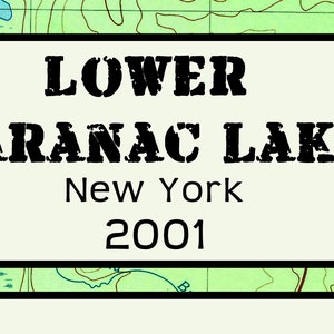 2001 Map of Lower Saranac Lake New York - Etsy