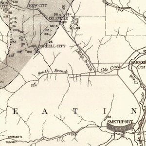 1880 Map of the Mckean County Pennsylvania Oil District - Etsy UK