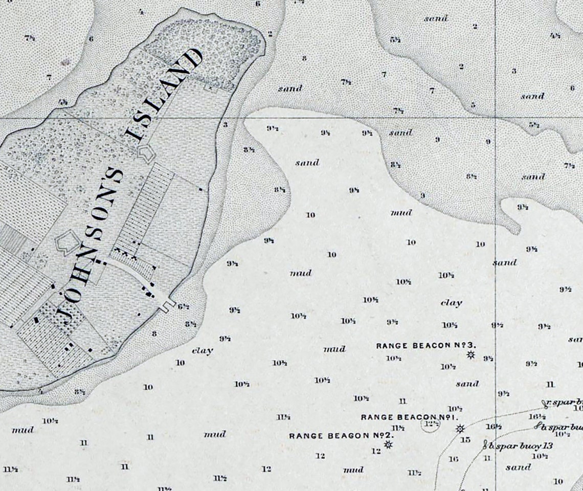 1892 Nautical Map of Sandusky Bay Lake Erie Ohio - Etsy