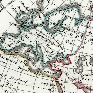 1809 Map of the World - Etsy