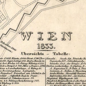 1833 Map of Vienna Austria - Etsy