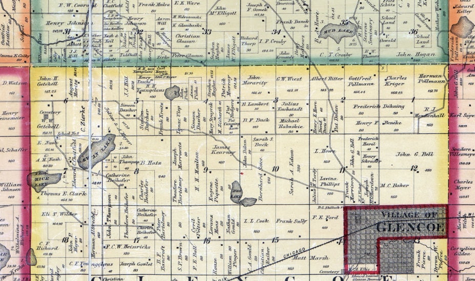 1880 Farm Line Map of Mcleod County Minnesota Glencoe - Etsy
