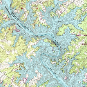 1985 Map of Smith Mountain Lake Virginia - Etsy