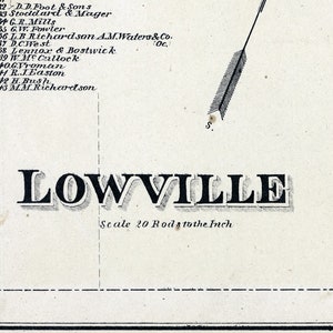 1875 Town Map of Lowville Lewis County New York - Etsy