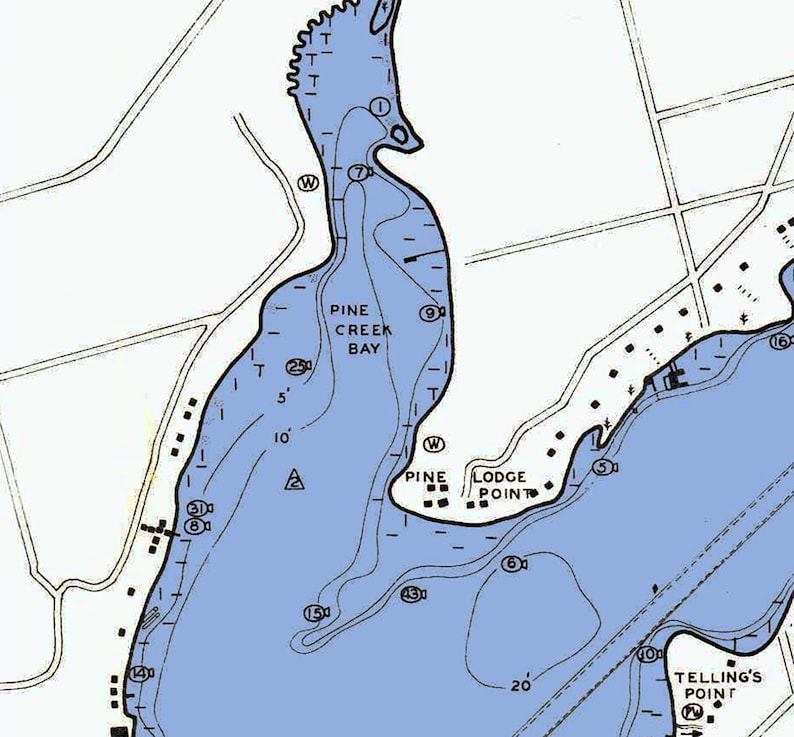 1941 Map of Lake Macatawa Ottawa County Michigan - Etsy