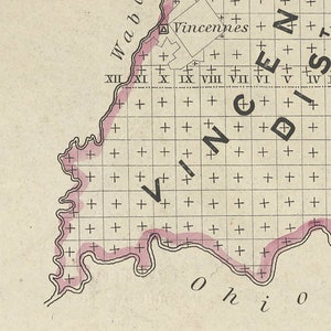 1840 Map of Indiana - Etsy