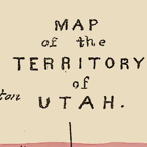 1870 Map of Utah - Etsy