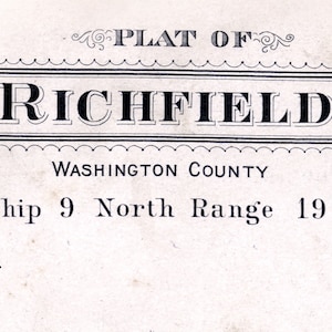 1915 Map of Richfield Township Washington County Wisconsin - Etsy