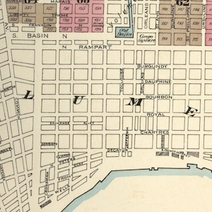 1887 Map of New Orleans Louisiana - Etsy