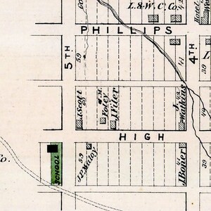 1875 Town Map of Coaldale Schuylkill County Pennsylvania - Etsy