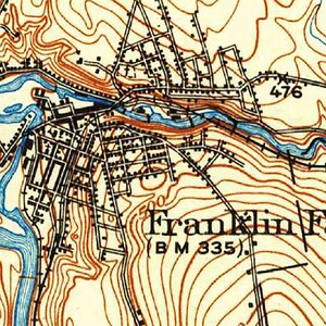 1931 Map of Webster Lake Franklin Falls New Hampshire - Etsy