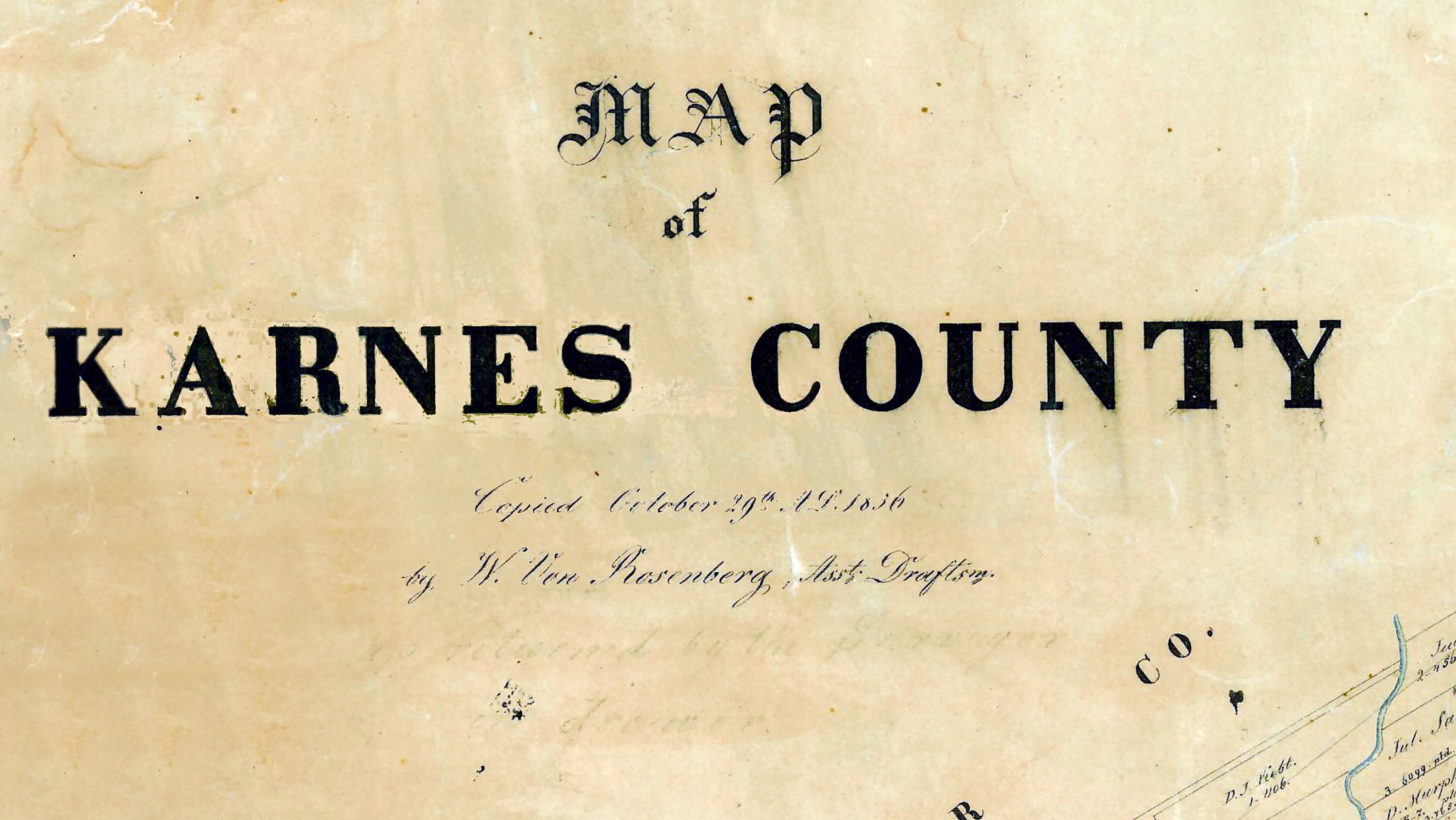 1856 Farm Line Map of Karnes County Texas - Etsy