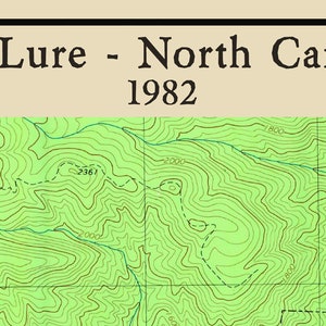 1982 Map of Lake Lure North Carolina Chimney Rock - Etsy