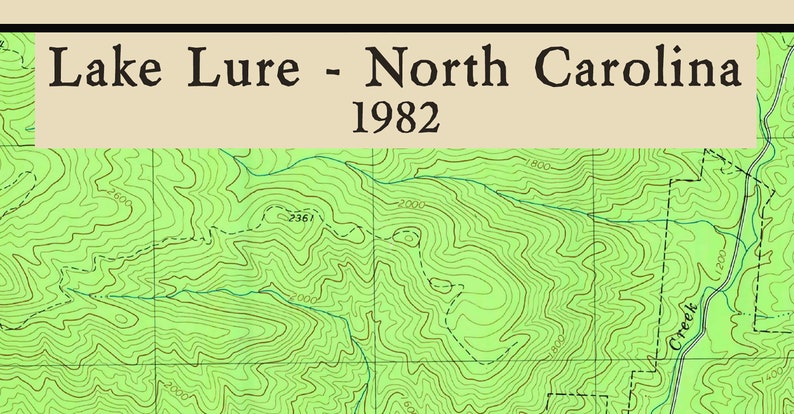 1982 Map of Lake Lure North Carolina Chimney Rock - Etsy