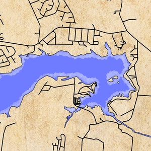 2024 Map of Rocky Fork Lake Highland County Ohio - Etsy Canada