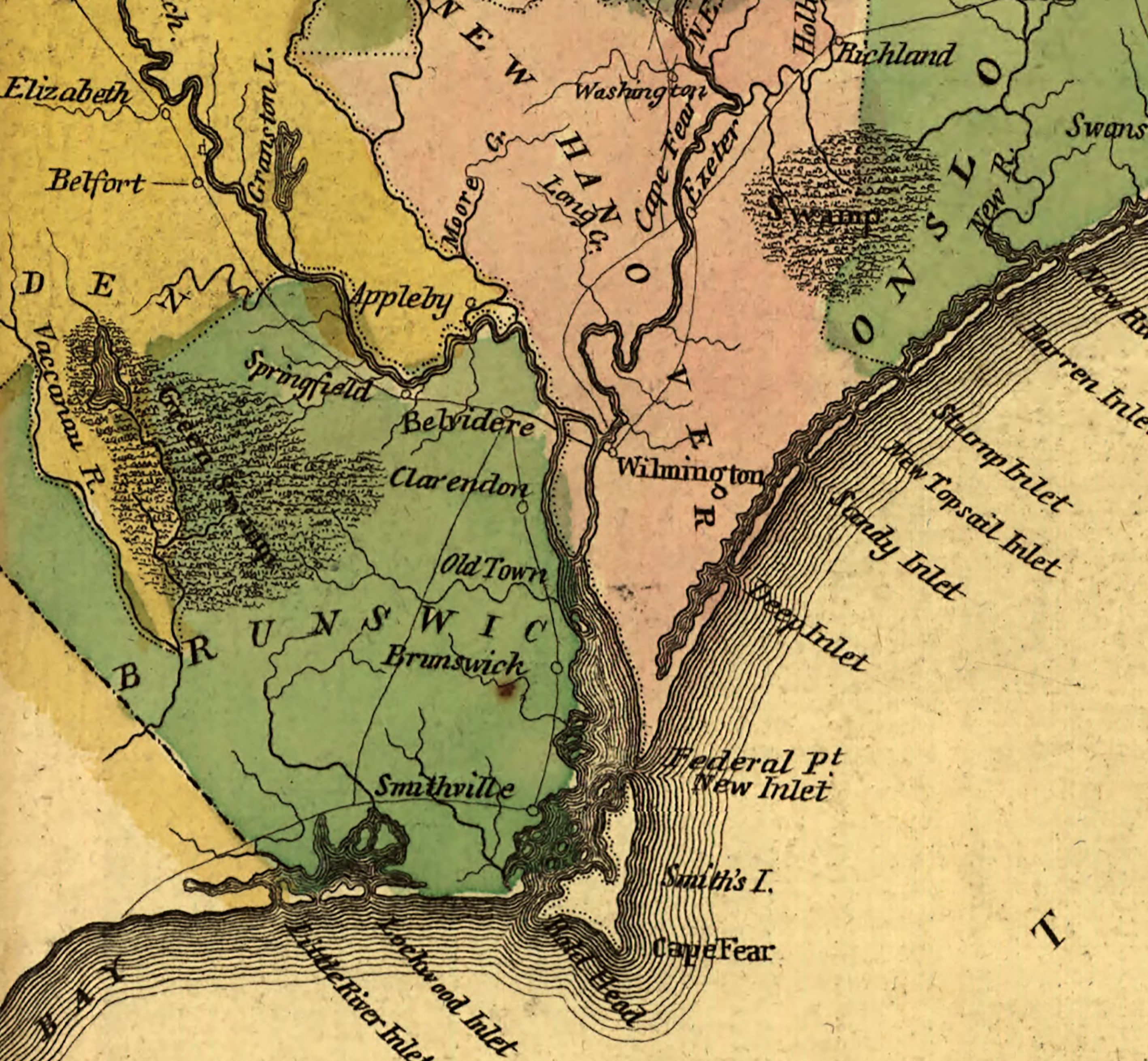 1814 Map of North Carolina - Etsy