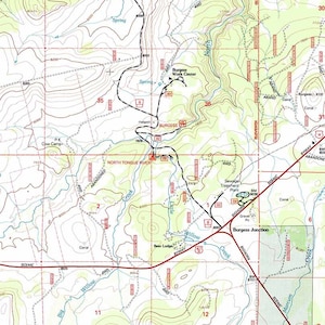 1993 Topo Map of Burgess Junction Wyoming WY Bighorn Forest - Etsy