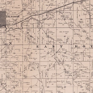 1883 Farm Line Map of Crawford County Iowa - Etsy