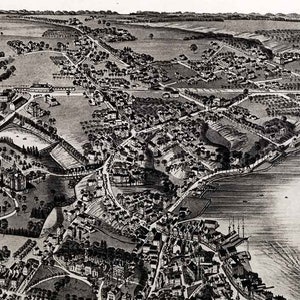 1884 Panoramic Map of Exeter New Hampshire Rockingham County - Etsy