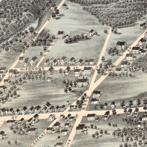 1878 Panoramic Map of Brockton Massachusetts - Etsy