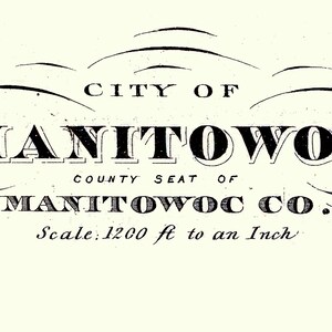 1878 Town Map of Manitowoc Wisconsin - Etsy