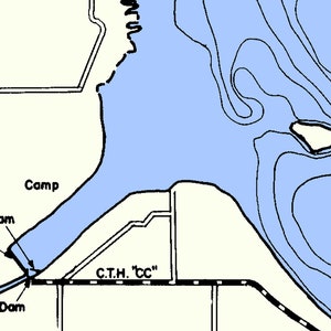 1955 Map of Lake Nagawicka Waukesha County Wisconsin - Etsy