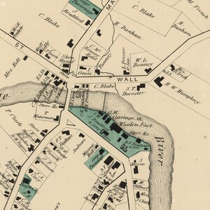 1873 Map of Turner Village Androscoggin County Maine - Etsy