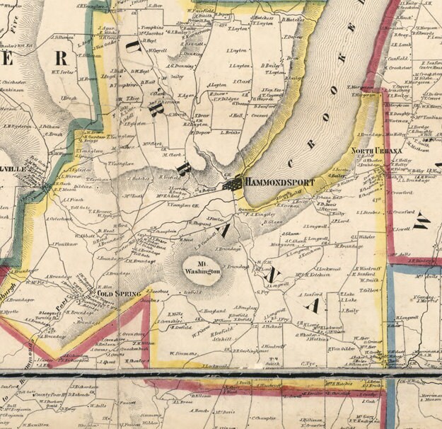 1857 Map of Steuben County NY From Actual Surveys Corning | Etsy