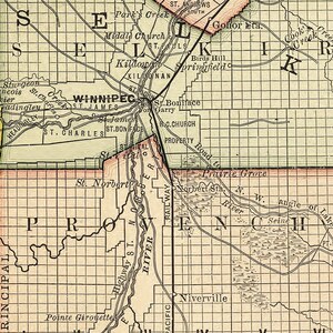 1881 Map of Manitoba Canada - Etsy