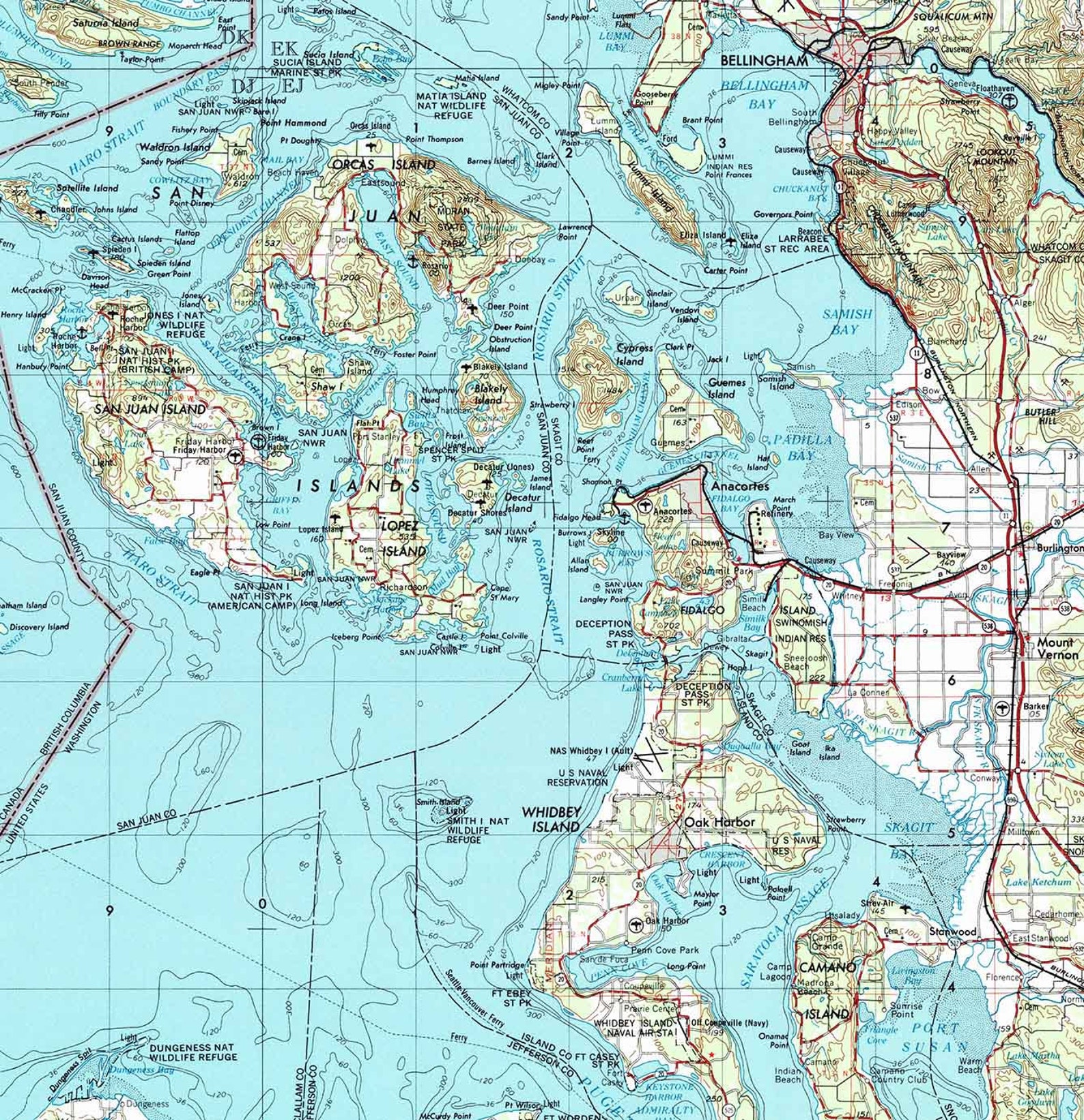 1957 Topo Map of Victoria Washington San Juan Island - Etsy