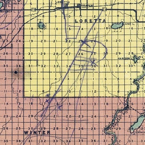 1926 Map of Sawyer County Wisconsin - Etsy