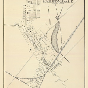 1878 Map of Farmingdale New Jersey - Etsy