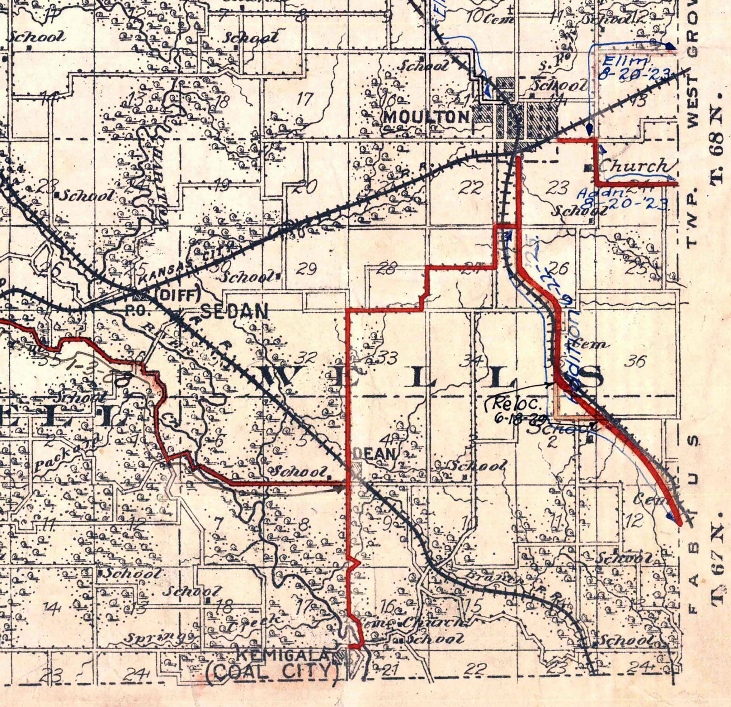 1914 Map of Appanoose County Iowa - Etsy
