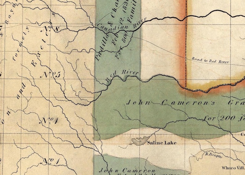1835 Map of Texas - Etsy